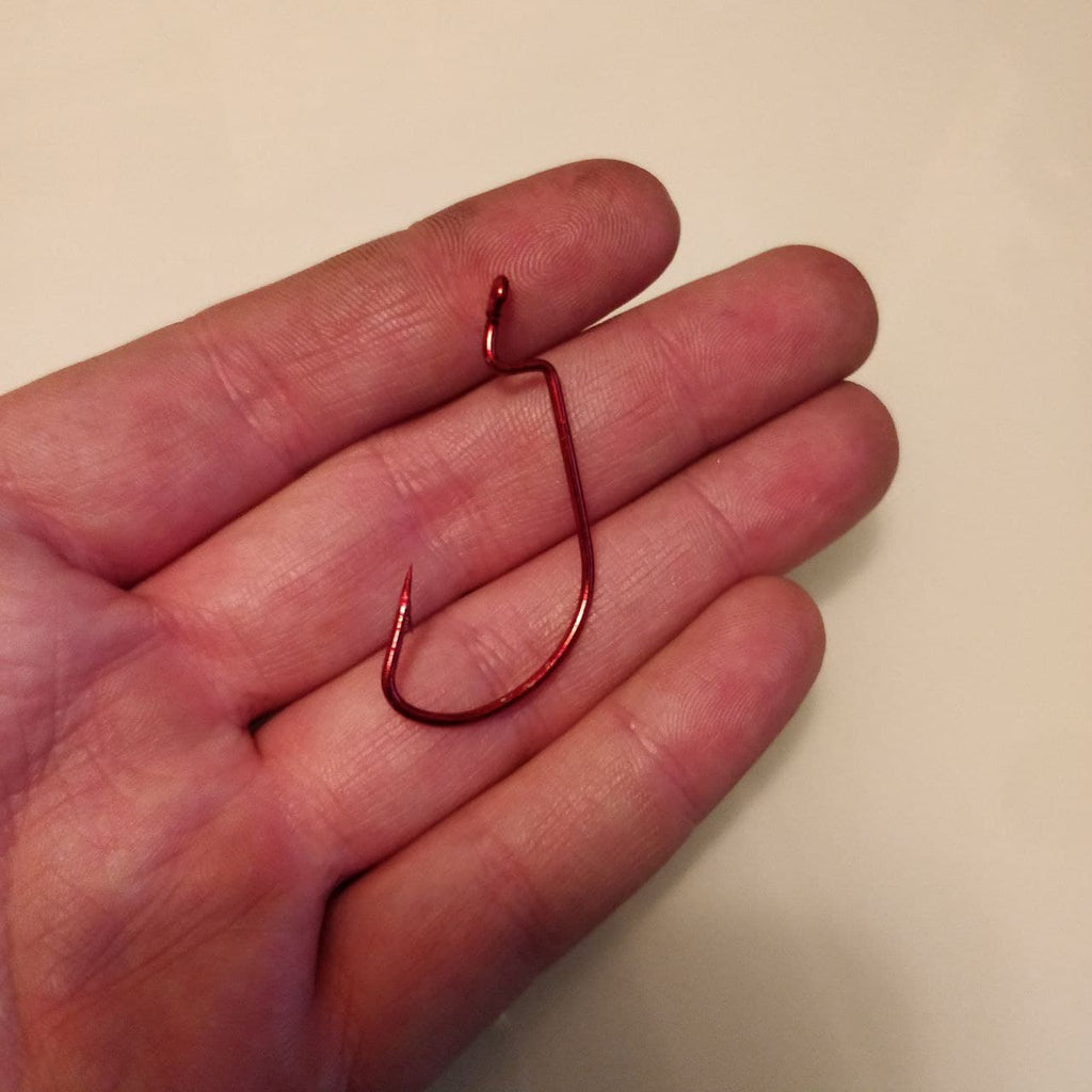 Red Texas Jig Hook - 2/0# (10 Pack) – Black 'n Blue Bass Tackle Co